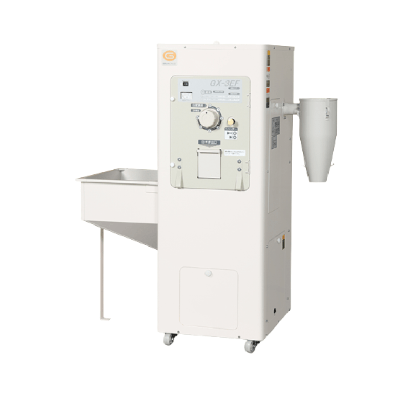 マルマス機械 GX-3EF 型 一回搗精米機 精米機 揚上スクリュー センサー自動停止 FF 吸引ターボファン キャスター 付き｜農機具通販ノウキナビ